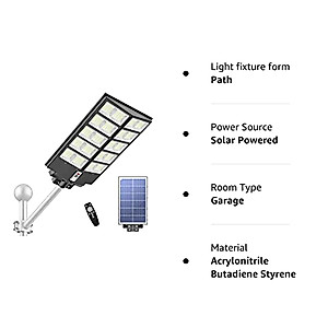 Anzid 800W Solar Street Lights Outdoor,LED Security Flood Lights Motion Sensor Waterproof,Dusk to Dawn Solar Lamp with Remote Control Bracket for Garden Yard Path Parking Lot (watts, 800)
