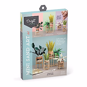 Craft Crush Faux Plant Sand Craft Kit - DIY Home Decor for Desk, Dresser & Office