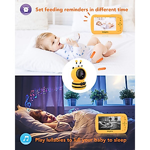 BabyTime Baby Monitor, 1080P Baby Camera Monitor No WiFi with 5" Display, Night Vision, Lullaby Player, Two Way Audio and VOX Mode, Temperature