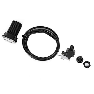 Air Activated Push Switch Button Garbage Disposal Bathtub Hose Kit Stainless Steel