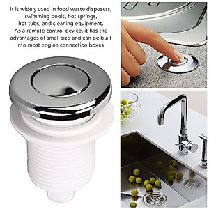 Waterproof Bathtub Air Pressure Button Switch for Garbage Disposal, Convenient Installation for Hot Springs, ABS Material