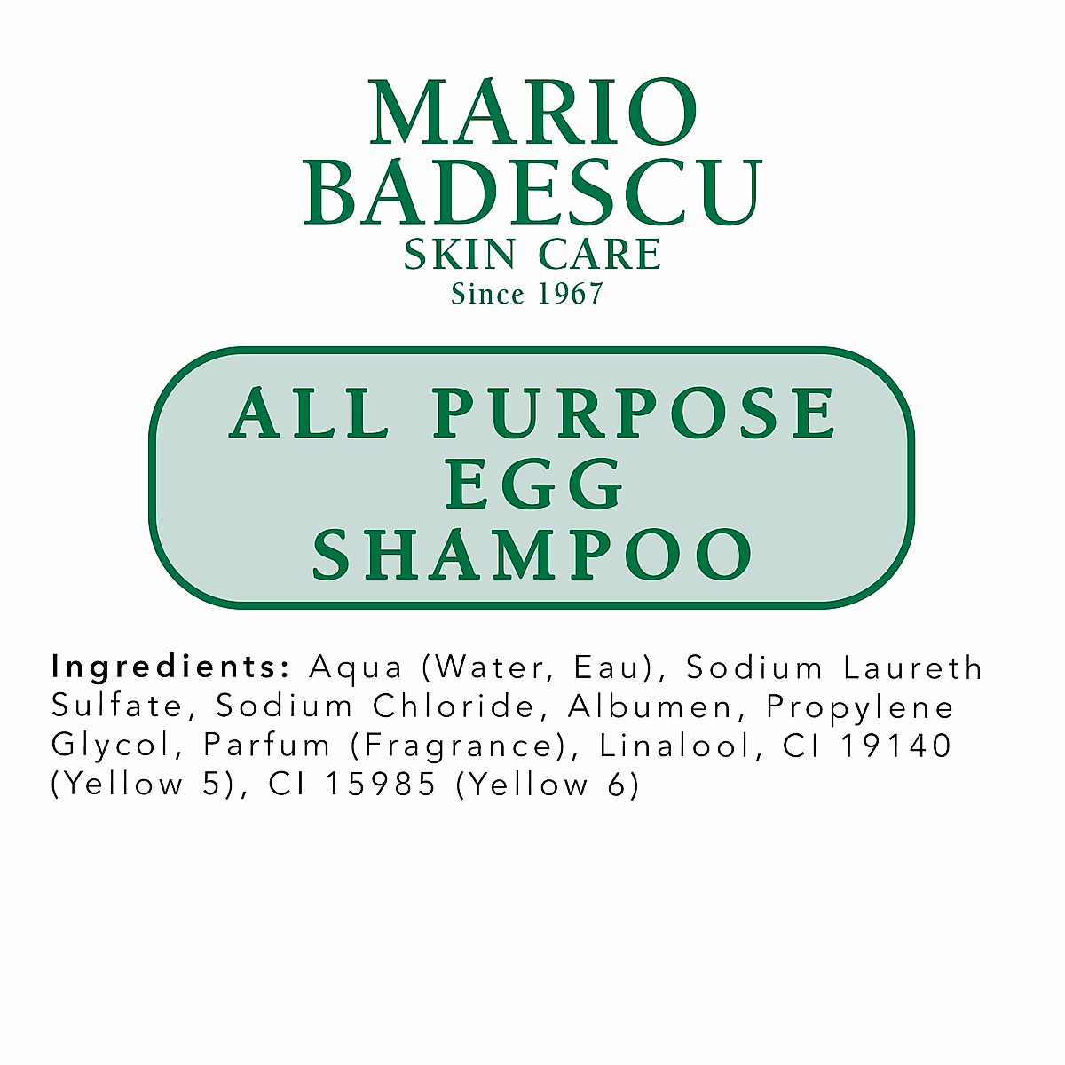 Mario Badescu All Purpose Egg Shampoo for All Hair and Skin Types | Shampoo and Body Wash that Cleanses and Nourishes |Formulated with Egg White Proteins, 8 Fl Oz