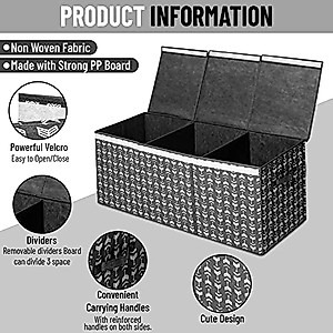 Joyrasic 2 Pack Large Toy Box Chest with Lid, Collapsible Sturdy Toy Storage Organizer Boxes Bins Baskets for Nursery Room, Playroom, Bedroom, Closet (Arrow)