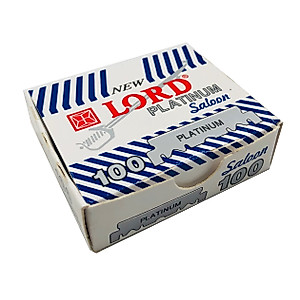 Lord Platinum Single Edge Razor Blades, 100 blades