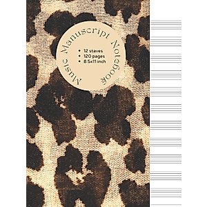 Music Manuscript Notebook – 12 staves: Composition Notebook For Kids |Manuscript Paper With 12 Staves For Beginners and Intermediate |Gift For Musical ... Musician, Music Producer, writer supplies|