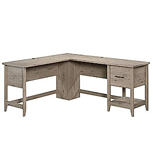 Sauder Summit Station L-Desk, L: 58.66" x W: 66.46" x H: 29.02", Laurel Oak finish