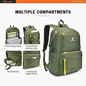 SKYSPER Packable Hiking Backpacks 25L Daypacks - Lightweight Travel Daypack Ultralight Stuff Sack for Women Men