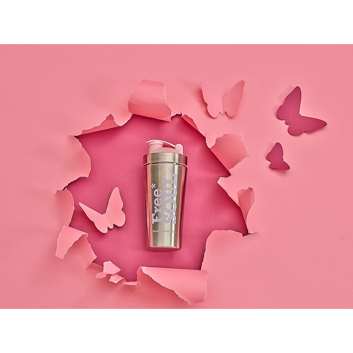 Steel Protein Shaker Bottle 24-Ounce | 700ml Stainless Steel Metal BPA Free | No Plastic Smell | Leak Proof | in-Built Grill for Lump-Free Mixing | Wash by Hand | Free Soul