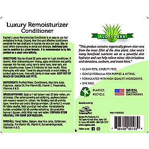 Espree Luxury Remoisturizer for Dogs & Cats | Made with 100 % Organic Aloe Vera | 1 Gallon