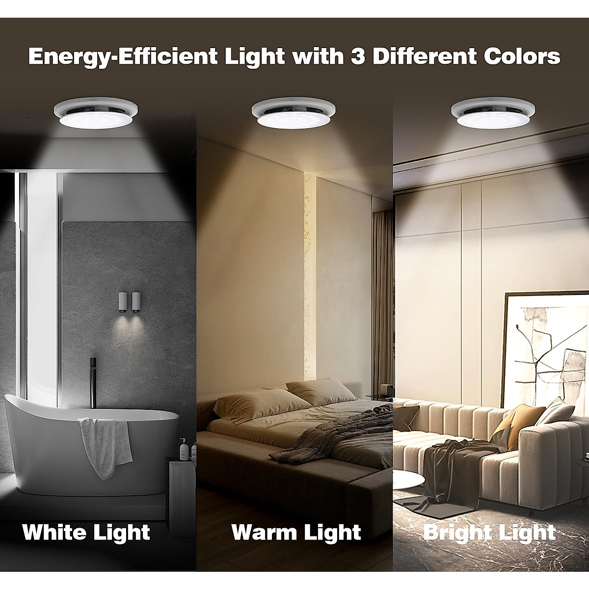 SBONNI Bathroom Exhaust Fan with Light, Upgraded Two Way Bathroom Vent Fan Light with Remote Control 90 CFM 0.3Sones Energy-Saving Household Ventilation Fans, Ceiling Wall Mount for Kitchen Garage