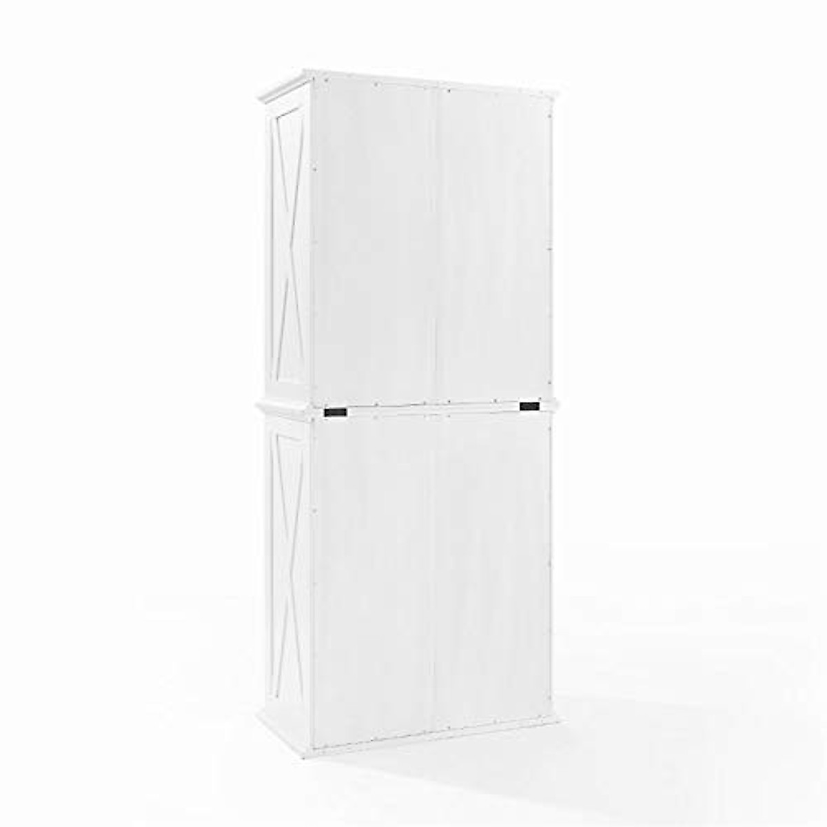 Crosley Furniture Clifton Tall Pantry, 2 Stackable Pantries, Distressed White