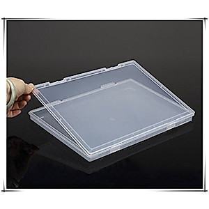 Portable A4 File Box Transparent Plastic Box Office Supplies Holder Document Paper Organizers Case PP Storage Collections Container Magazine Organizers Box Case (2pcs(Available Dimension 30 x 21 x 2cm/11.8 x 8.3 x 0.8inch))
