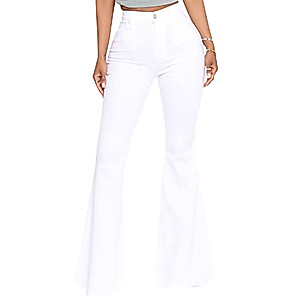 ZERMOM Women's Flare Jeans Mid Rise Bell Bottom Denim Pants