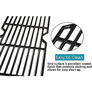 Hongso Grill Parts Kit for Charbroil 467300115, 463436215, 463436213, 463436214, G432-001N-W1, G432-Y700-W1, G432-0096-W1, Grill Burner Tube, Heat Plate Tent, Cooking Grate and Crossover Tube