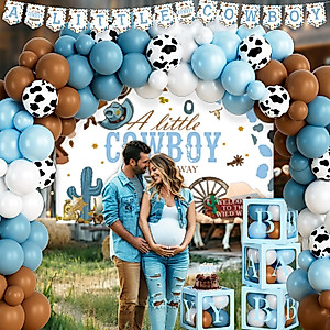Party Inspo Cowboy Baby Shower Decorations, Western Rodeo Baby Shower Decorations, Wild West A Little Cowboy is On The Way Backdrop Balloon Banner Tablecloth Cake Cupcake Topper Box Cutout