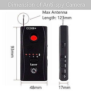 DYAN Hidden Camera GSM Audio Bug Detector Anti Spy Finder GPS Signal Lens Detector - Camera Detector - Bug Detector