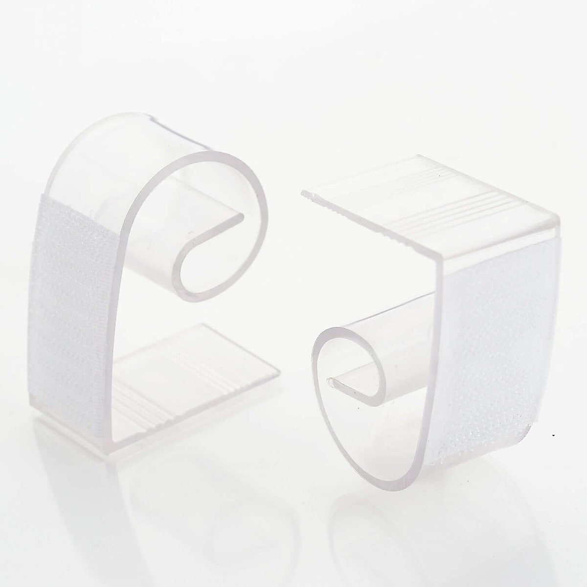 TABLECLOTHSFACTORY 12 PCS Adjustable Clear Plastic Large Table Skirt Clips for Kitchen Dining Catering Wedding Party Decorations - 1.2"