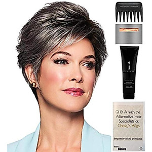 Bundle - 5 items: True Demure by Gabor, Christy's Wigs Q & A Booklet, 2oz Travel Size Wig Shampoo, Wig Cap & Wide Tooth Comb - Color: 23-101