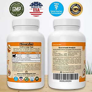 Dog Hip and Joint Supplement with Glucosamine Turmeric for Dogs, Chondroitin, MSM, Boswellia. Tablets for Mobility, Agility, Limping, Pain & Inflammation Relief for Senior Dogs