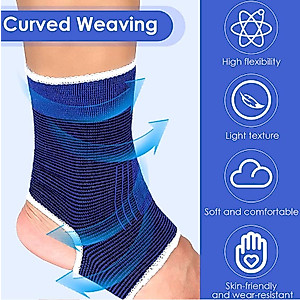 LUXXII (2 Count Elastic Ankle Brace Support Compression Wrap Movement Protection Ankle Sport Fitness Guard Band