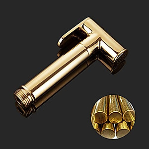 NBAAYIK Handheld Bidet Sprayer Kit,Bidet Sprayer Kit for Toilet,Bidet Sprayer for Toilet Black,Bidet Shower Head,Bidet Shower Kit,Bidet Sprayer Kit,Toilet Sprayer Set,Gold C (Golden C)