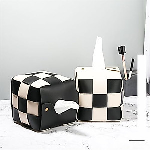 NOTRYA Tissue Box, Household Tissue Box, Paper Holder, Handkerchief Box (Color : Brown)