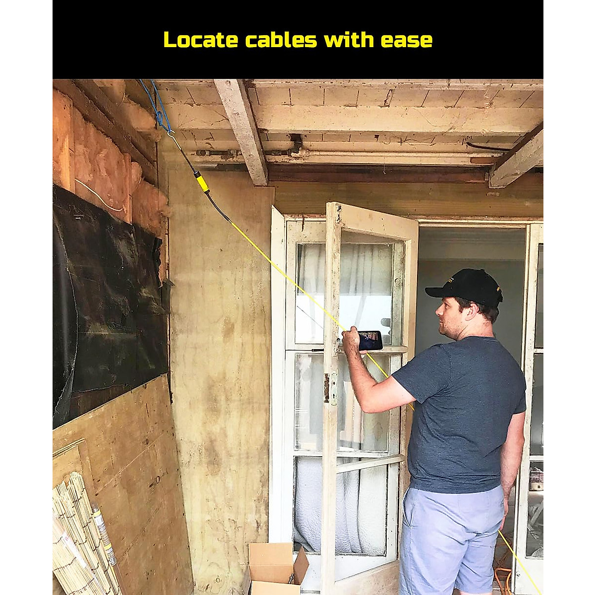 Ferret PRO – Multipurpose Wireless Inspection Camera & Cable Pulling Tool with App Controlled Variable Focus and Super-Fast Charge.