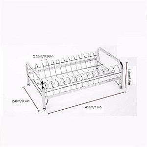 Plate Rack Draining Dish Rack Stainless steel single-layer dish rack drain rack dish rack dish rack dish rack for Kitchen Countertop Pan Plate Holder