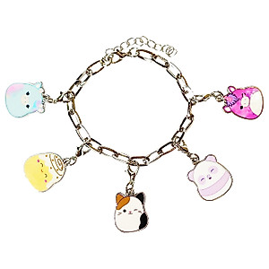 LUV HER Squishmallow Girls Add A Charm Box Set with 1 Charm Bracelet & 5 Interchangeable Charms - Ages 3+