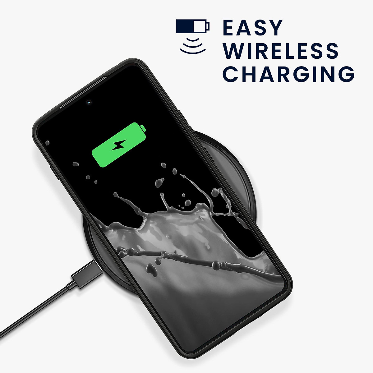 kwmobile Case Compatible with Motorola ThinkPhone Case - Soft Slim Protective TPU Silicone Cover - Black Matte