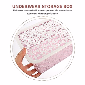 ABOOFAN Cube Storage Box plastic storage basket with lid baskets with lids storage baskets with lid plastic storage bins with lids hollow out basket clothing drawer Popcorn Bowl