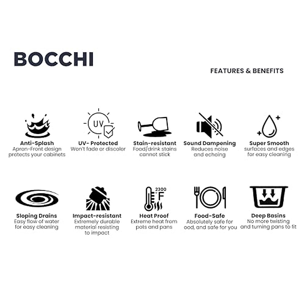 BOCCHI Contempo Farmhouse Apron Front Fireclay 33 in. Single Bowl Kitchen Sink with Protective Bottom Grid and Strainer in White