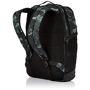 Nike Brasilia 9.0 All Over Print Medium Backpack, BA6334-077 (Light Solar Flare Heather/Black/Metallic Cool Grey)