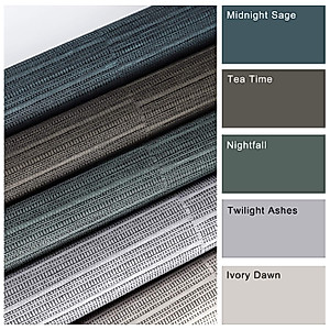 GoDear Design Adjustable Sliding Panel Track Vertical Blinds for Windows 45.8"- 86" W x 96" H, Extendable Patio Door Blinds for Sliding Door, Trimmable Fabric Panel Curtinsa, Semi-Privacy, Tea Time