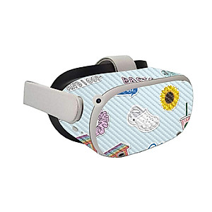 MightySkins Carbon Fiber Skin Compatible with Oculus Quest 2 - VSCO Girl | Protective, Durable Textured Carbon Fiber Finish | Easy to Apply, Remove, and Change Styles | Made in The USA