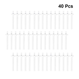Exceart 40Pcs Nose Wax Sticks Plastic Nasal Ear Face Eyebrows Hair Removal Sticks Plastic Wax Wand for Men Women
