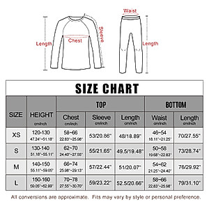MeetHoo Kid's Thermal Sets Ski Sport Base Layer Long Johns Winter Warm Bottom Top Cold Gear Underwear, Grey, Small