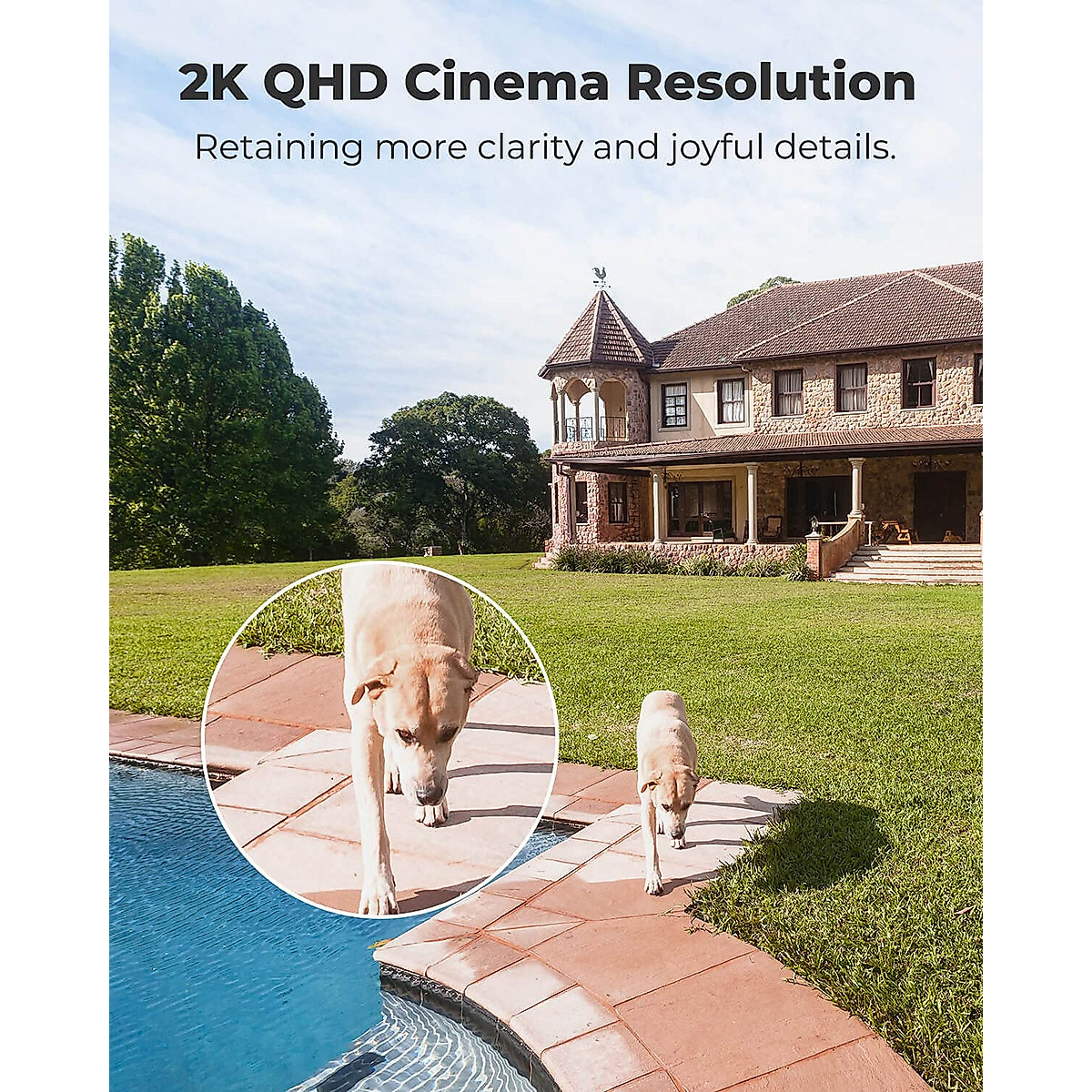 REOLINK 5MP Solar Security Cameras Wireless Outdoor, Argus 3 Pro+Solar Panel with 2K+ Color Night Vision, 2.4/5GHz WiFi, Human/Vehicle Detection, No Hub Needed(2 Pack)