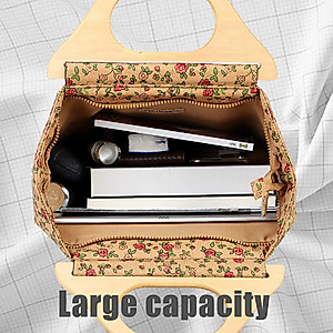 MANISHO Cork Totes Handbag for Women Ladies Pretty Vegan Tote Eco-friendly Handle Bag Roomy Clutch Flower Beauty of Nature