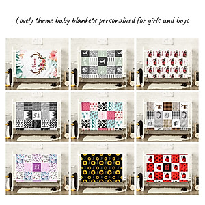 Personalized Baby Boys Blankets with Name Customized Motorcycle Super Soft Throw Blankets Swaddle Blanke Shower Gift for Infants Newborn