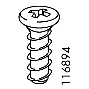 Spare Hardware Parts Day Bed Frame Bench Screw (Replacement for IKEA Part #116894) (Pack of 10)