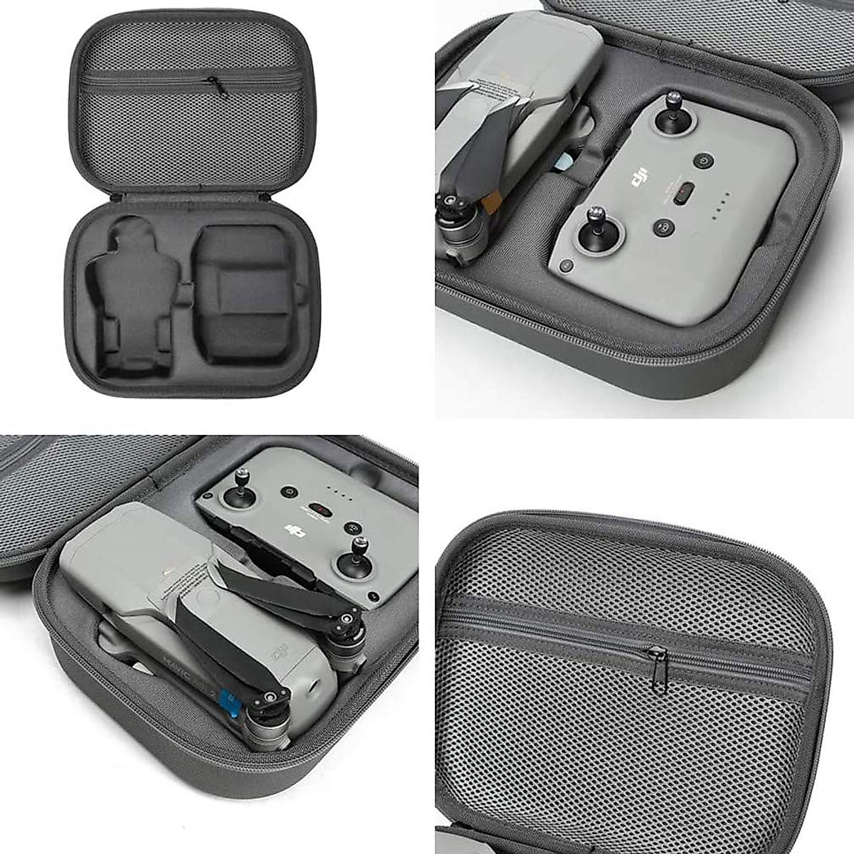 Anbee Portable Carrying Case EVA Hard Shell Storage Bag Box Compatible with DJI Mavic Air 2 RC Drone (Grey)
