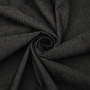 1 Yard 8 oz Black Denim Fabric for Sewing, Crafting Stylish Black Denim Fabric by The Yard Jean Material Black Jean Fabric (60''x36'')