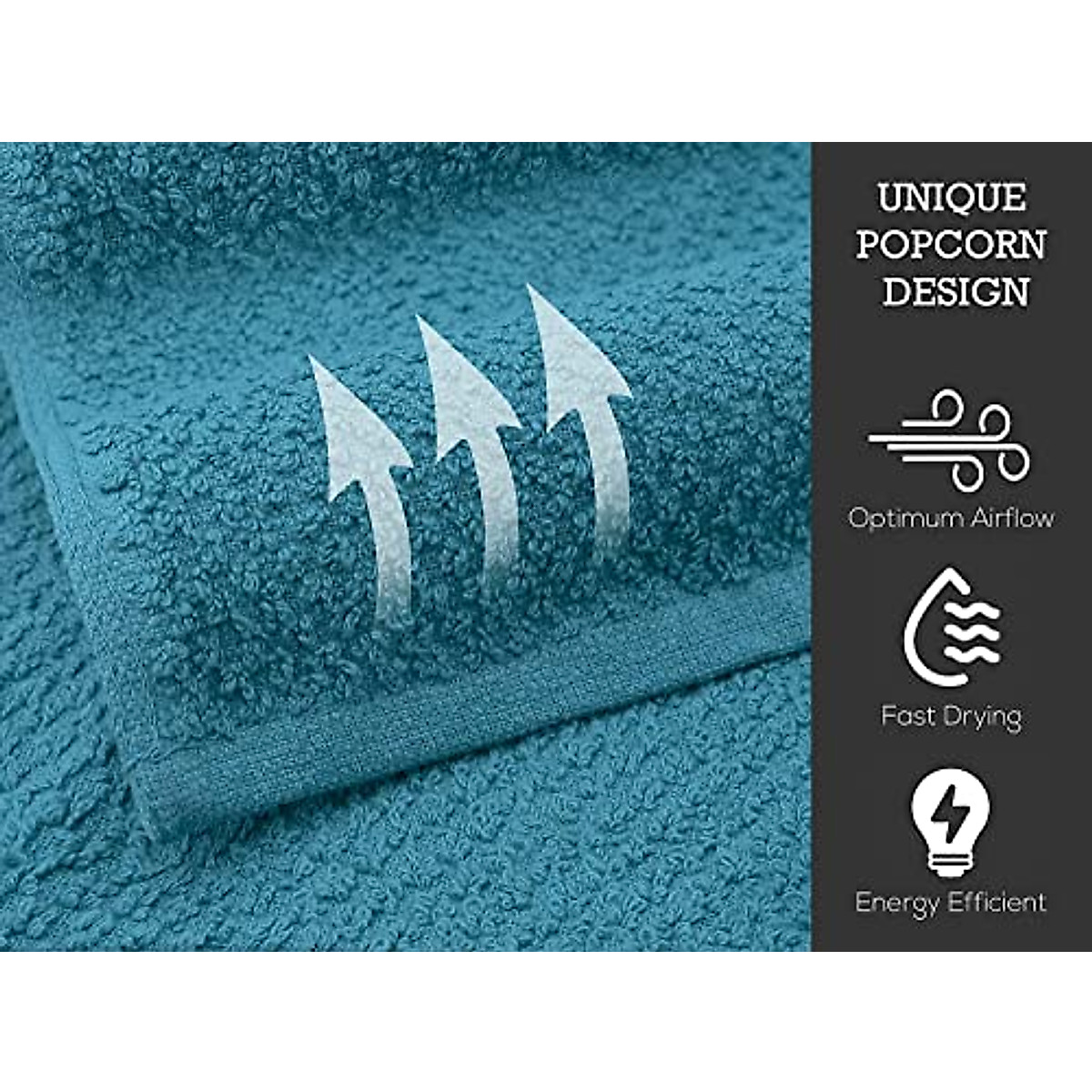 Tukasa Linens 16 Pack Cotton Washcloths for Body and Face, 12x12 Inches, Multipurpose and Lightweight Wash Clothes for Face. Highly Absorbent - Travel and Bath Towel (Multi-Color)