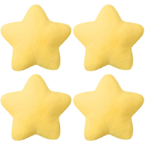 Spiareal 4 Pcs 15.7" Yellow Star Pillow Plush Stuffed Star Shaped Pillow Soft Cute Throw Pillows Plush Pillow for Bedroom Sofa Living Room Birthday Gift for Kids, Girls, Boys
