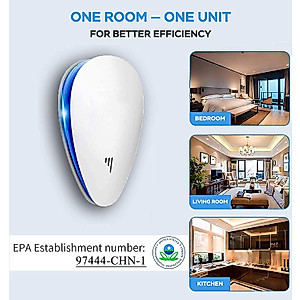 Ultrasonic Pest Repellent(6 Pack), 2023 Newest Electronic Pest Repeller Indoor Plug in Bug Repellent for Pest Control Mosquito, Spider, Mice, Ant, Insects, Roach, Non-Toxic