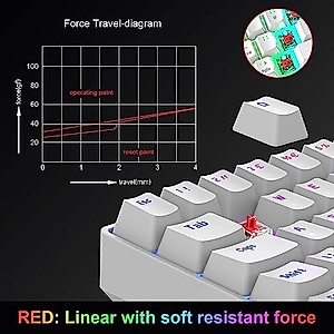 SELORSS ZIYOULANG T60 60% Compact Mechanical Gaming Keyboard RGB Chroma Type C Ergonomic Mini Keyboard UK Layout 12000DPI Gaming Mouse Honeycomb Shell for PC/PS4/PS5/Xbox(Red Switch)