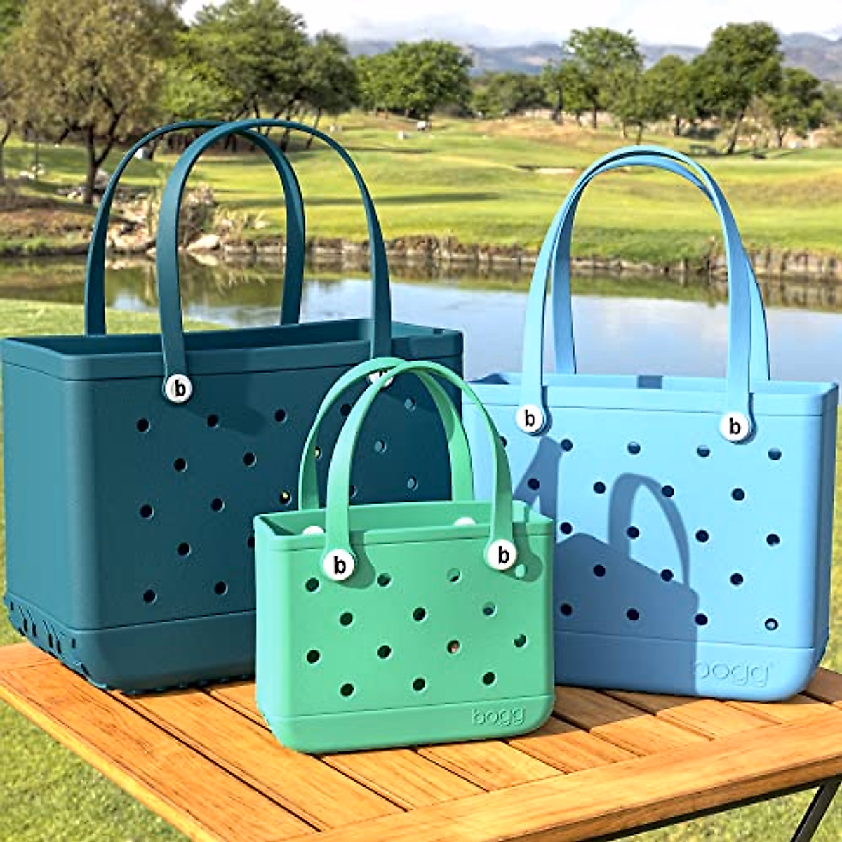 4-Pack Bogg Bag Replacement Buttons with B for Handle Strap. Compatible with Bogg Bag and Most Beach Tote Handles. Fix Your Beach Bag Handle Quickly and Easily ("B" White)