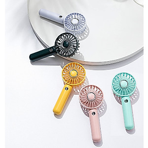 RNKRUN Portable Mini Fan, HandHeld Small Personal Battery Operated Fan Quiet usb Rechargeable 3 Speed makeup Lash Fan for Outside Travel Patios Indoor Shop Women Men Kids Girl Eyelash, pink