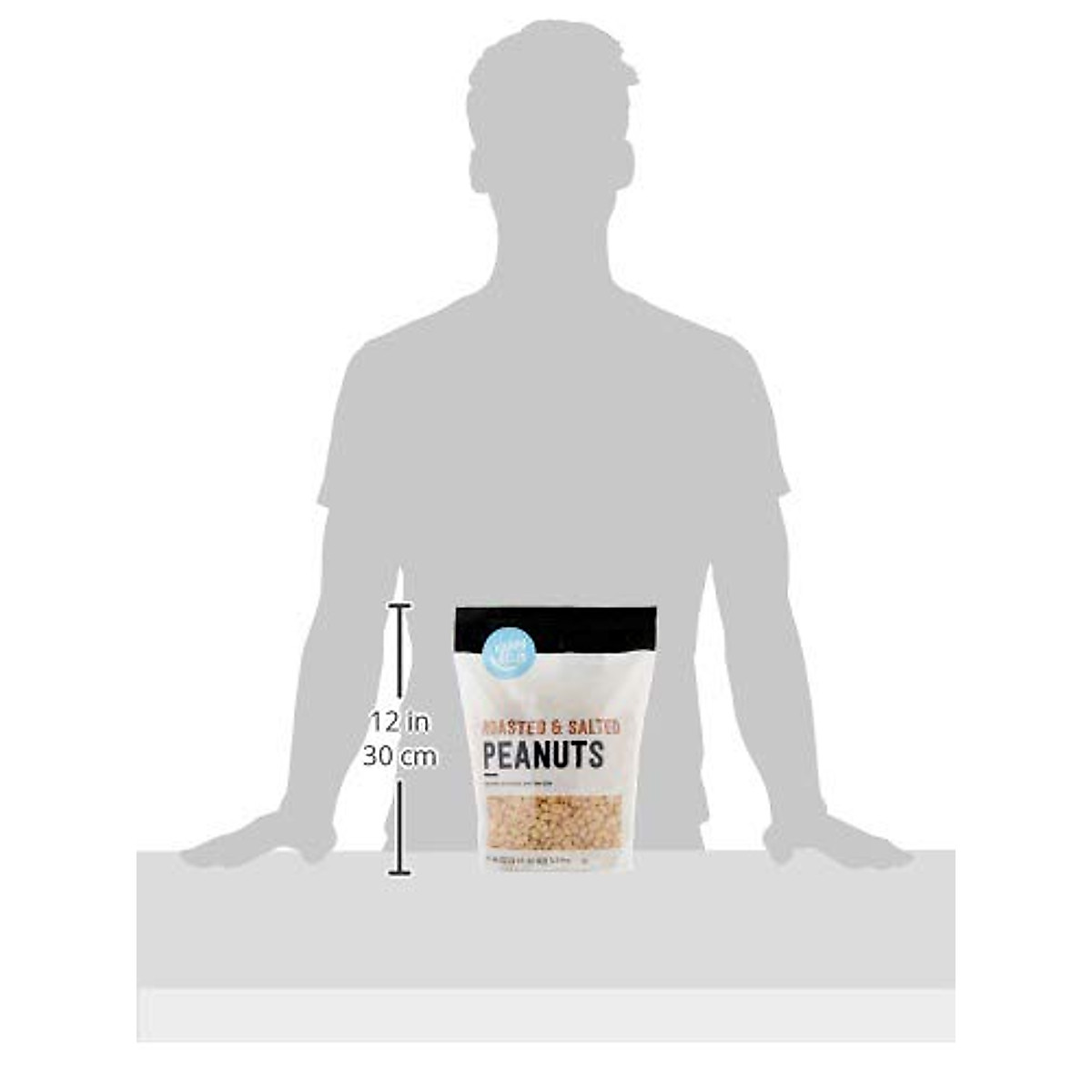 Amazon Brand - Happy Belly Roasted and Salted Peanuts, 44 ounce (Pack of 1)